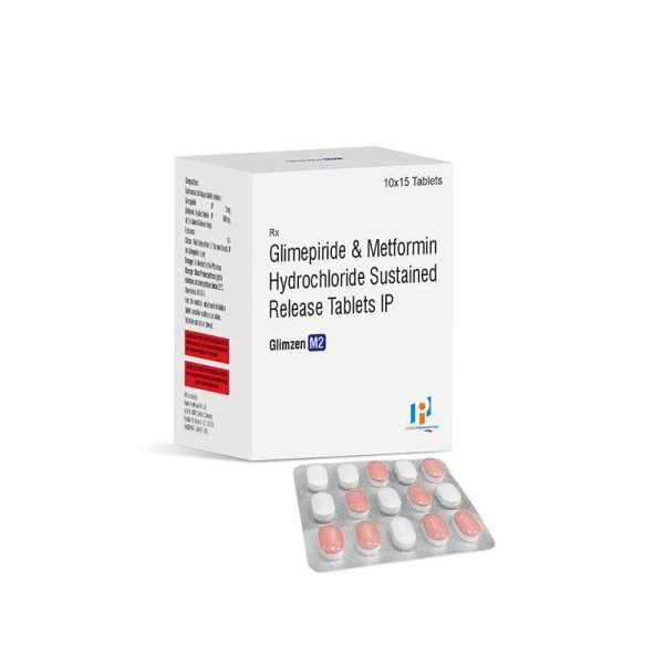 Glimepiride 2 Mg + Metformin 500 Bilayer Tablet | Indizen