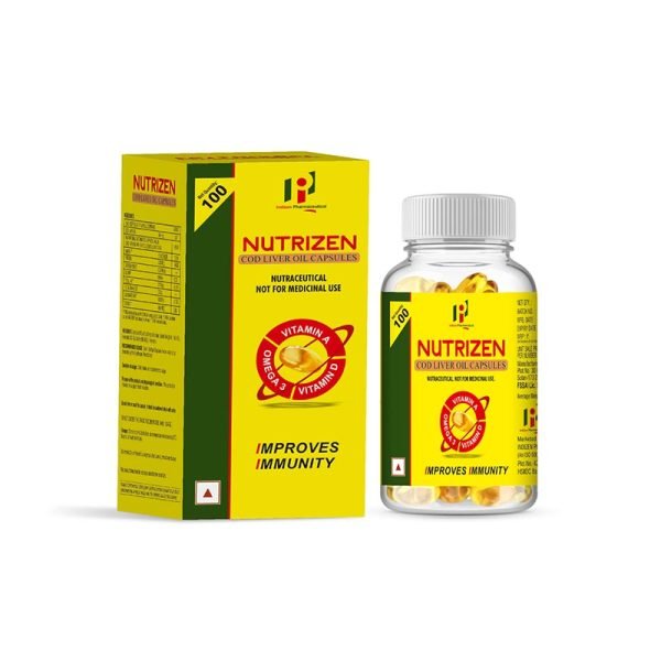 NutriZen Cod Liver Oil Capsules – Omega‑3, Vitamin A & D Nutritional ...